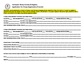 Registration Forms | Harlequin Sheep Society and Registry